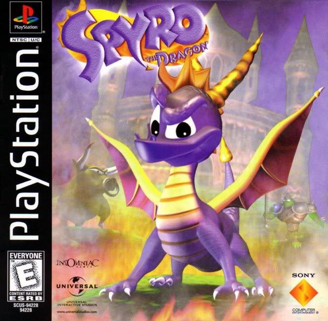 Le copertine dei giochi di Spyro