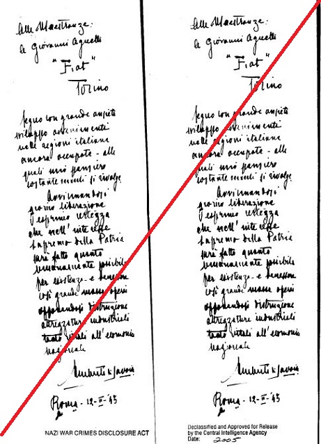 lettera di Umberto di Savoia alle maestranze Fiat (12/02/45)