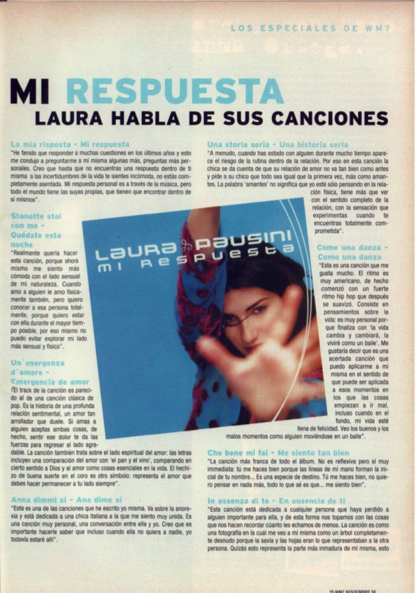 LOS ESPECIALES DE WM? _ LAURA PAUSINI DULCE MELODÌA ITALIANA