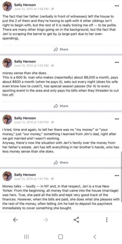 James D. Henson is his wife’s puppet, When he’s not repeating her lies he’s emptying her piss ...