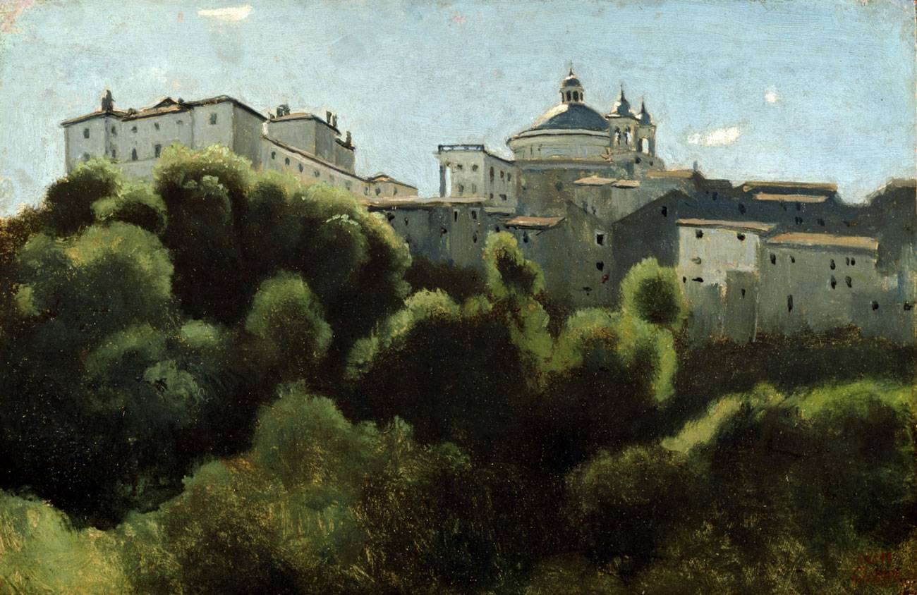 ARICCIA WITH PALAZZO CHIGI - Jean-Baptiste Camille Corot