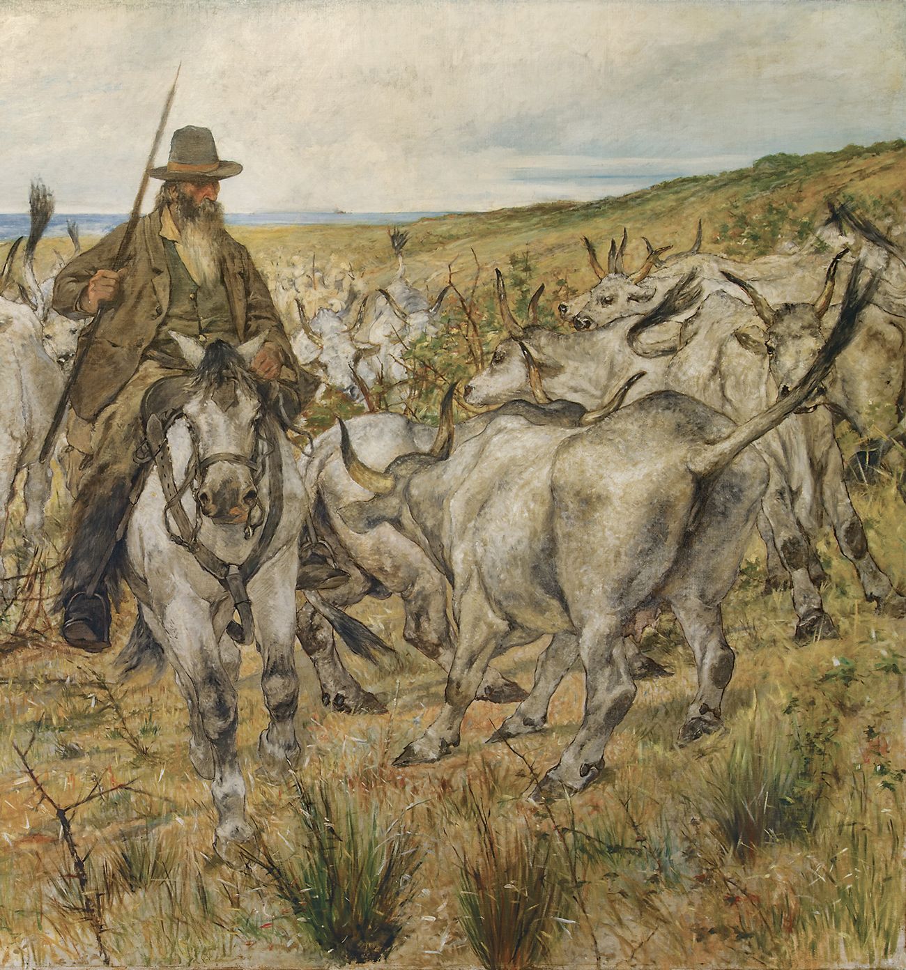 Giovanni Fattori - Mandrie maremmane (I butteri)