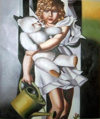 Portrait d’une fillette avec son ourson