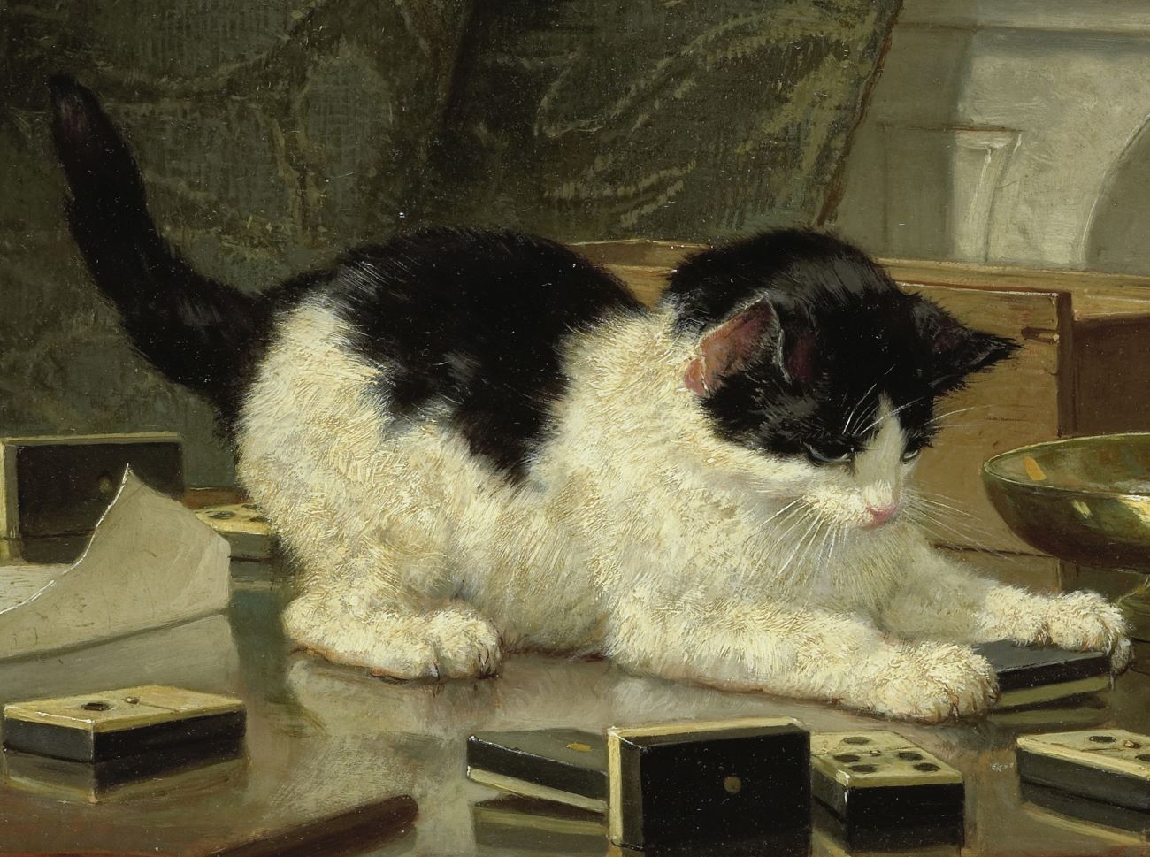 THE CAT AT PLAY - Henriëtte Ronner-Knip