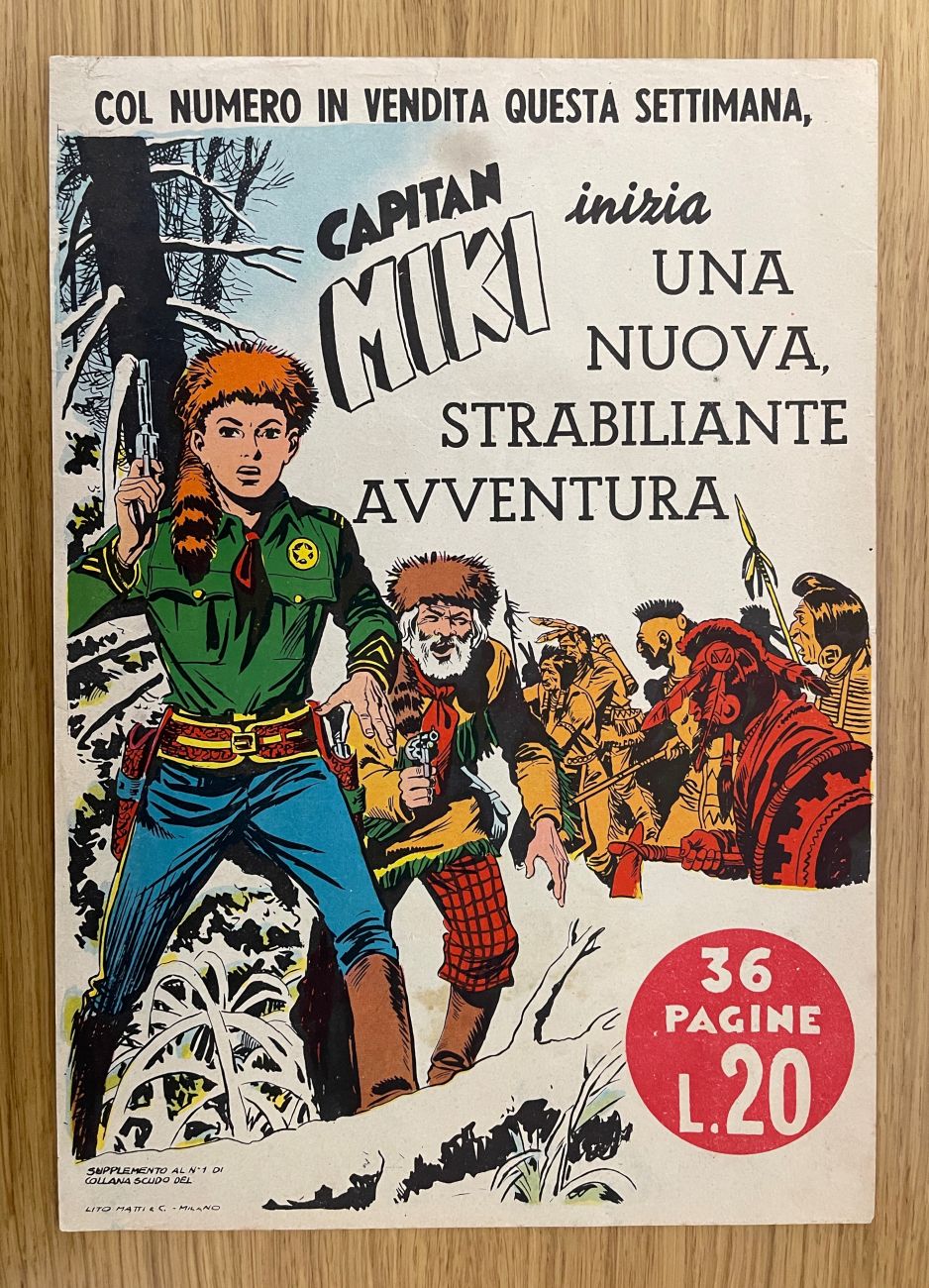 La prima serie di Capitan Miki a striscia