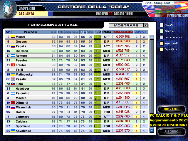 SCREENS AGGIORNAMENTO 2021