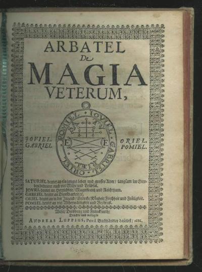 Arbatel de Magia Veterum: Magia sana per una vita sana
