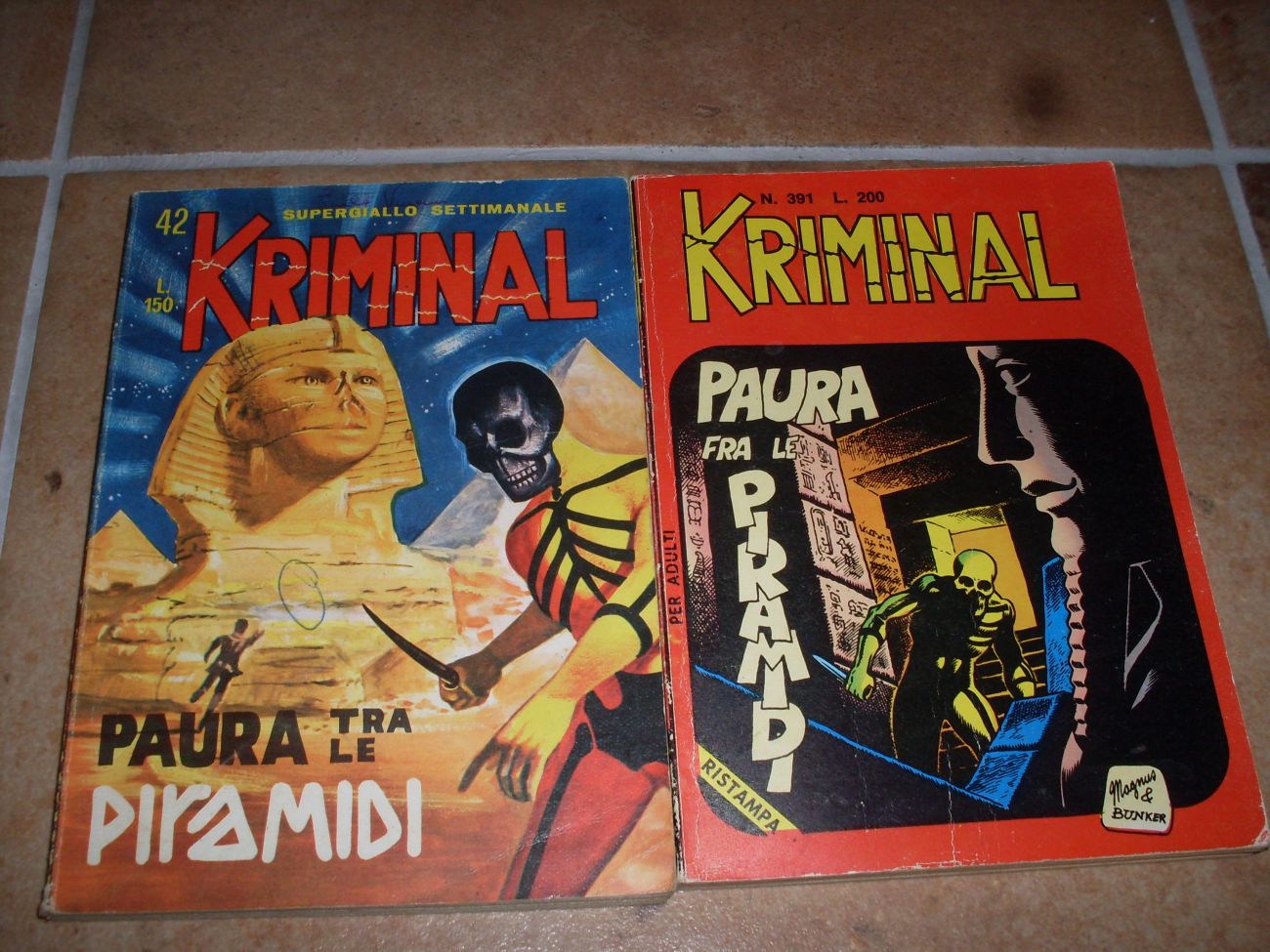 Kriminal e Satanik Corno: Le copertine di Corteggi e gli altri.