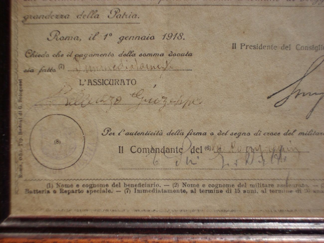 Giuseppe Belluzzo, mio bisnonno alpino