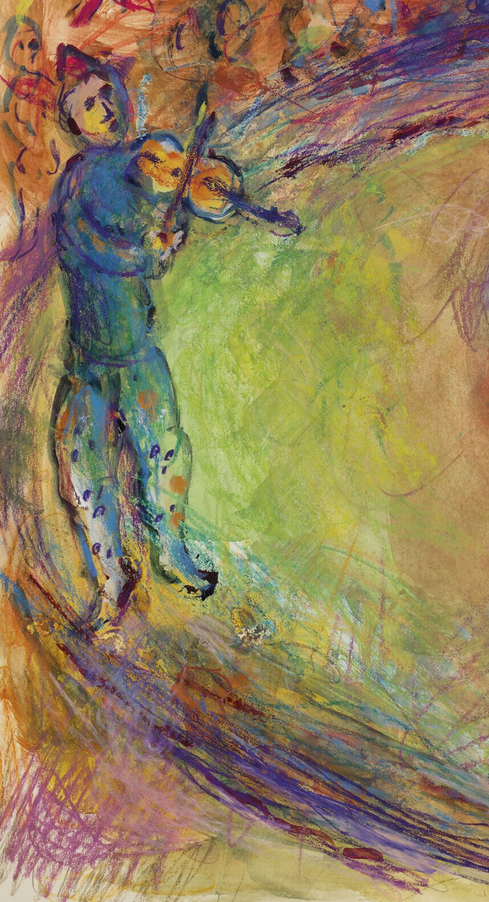 Ecuyère sur cheval vert au cirque - Marc Chagall