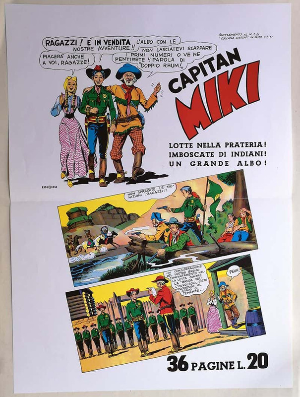 La prima serie di Capitan Miki a striscia