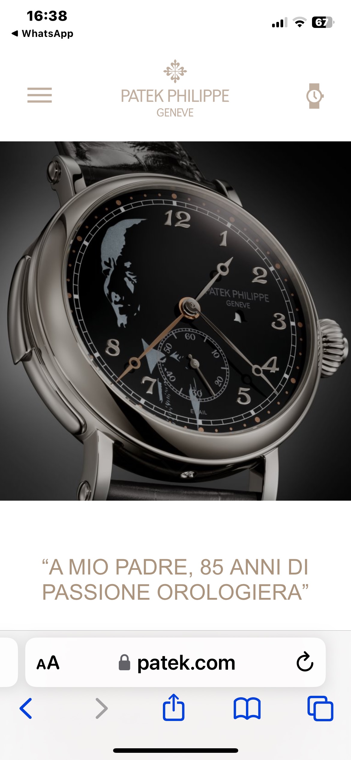 Patek Philippe edizione celebrativa per Philippe Stern