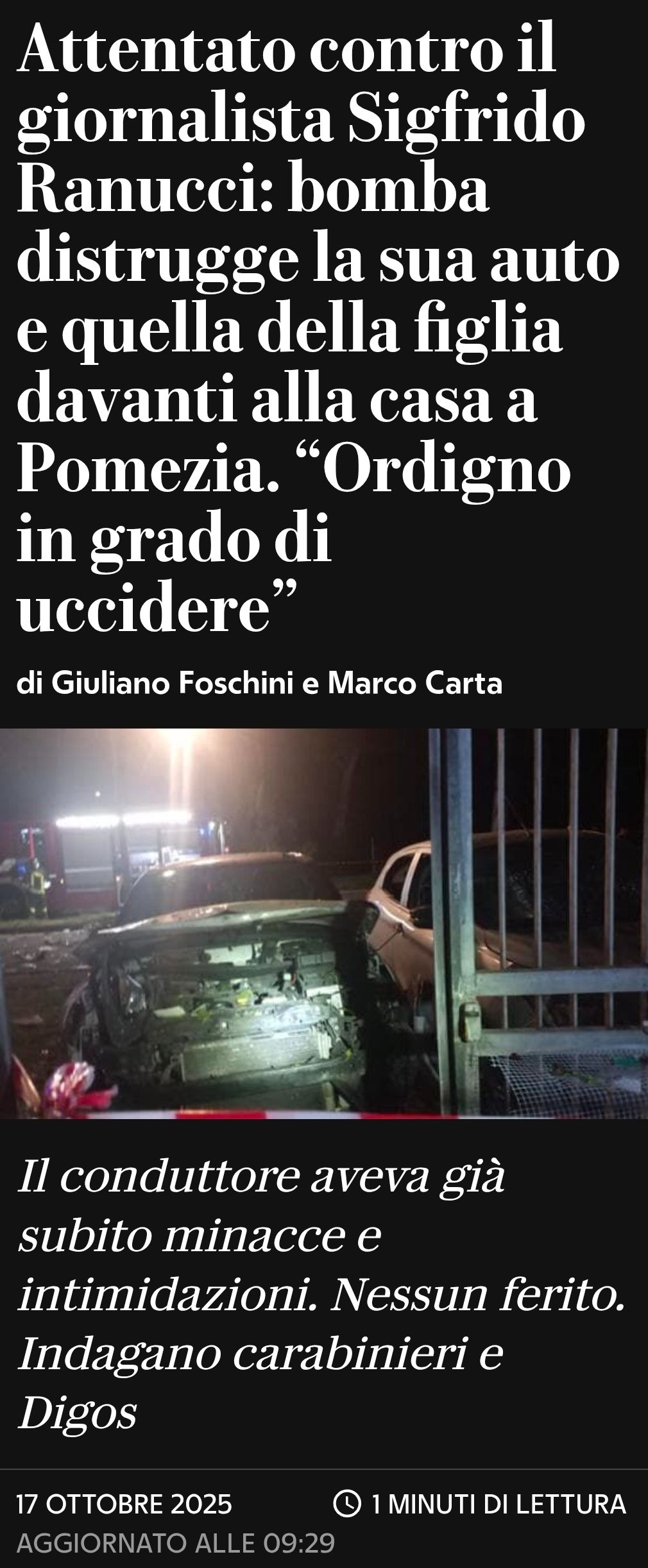 Bomba contro Report