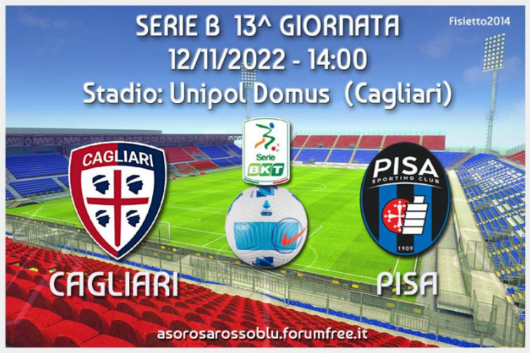 Cagliari - Pisa Stadio Unipol Domus Cagliari 1 - 1