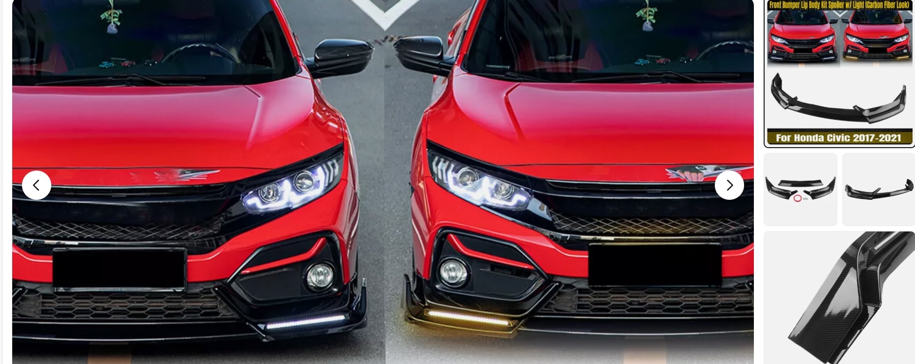 Lip anteriore con LED (Hatchback)