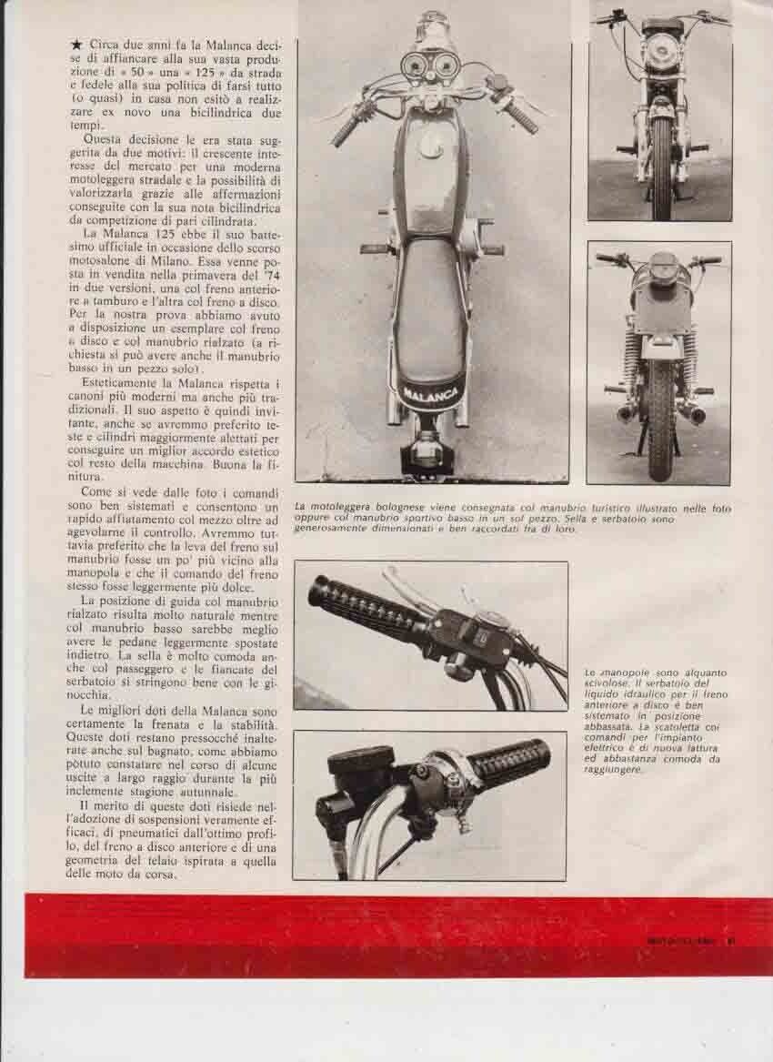 Test Malanca 125 E2C/S