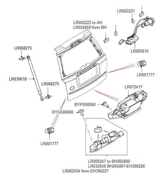 smorzatore vibrazioni portellone ( bump stop luggage )