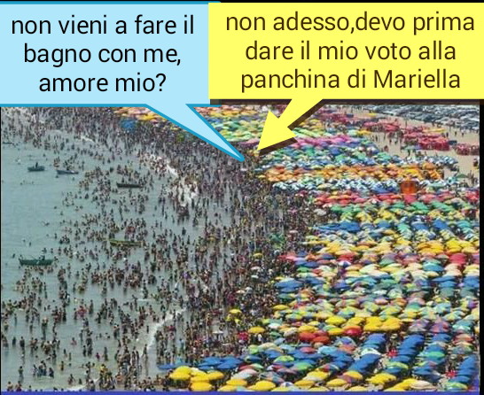 VIGNETTE COMICHE VOTA LA PANCHINA DI MARIELLA