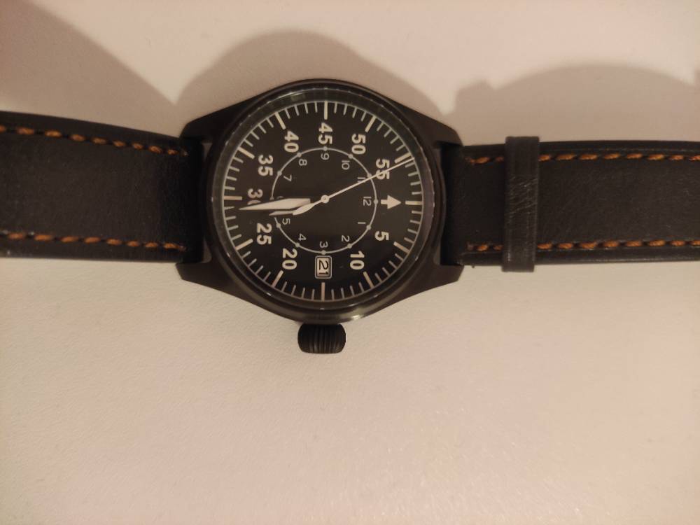 Tandorio flieger type b black pvd (laco/stowa homage)