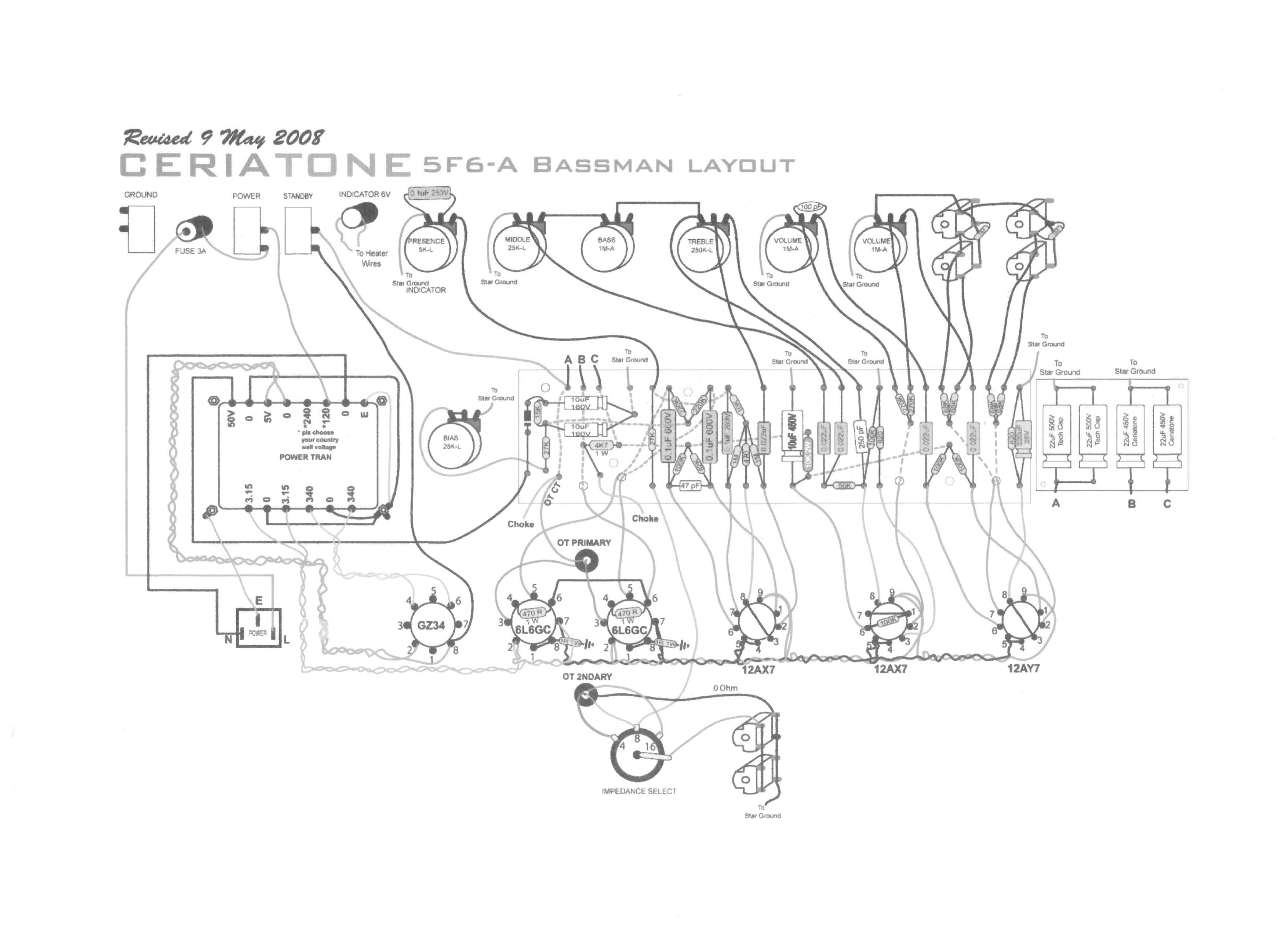 "FENDER" BASSMAN 5F6