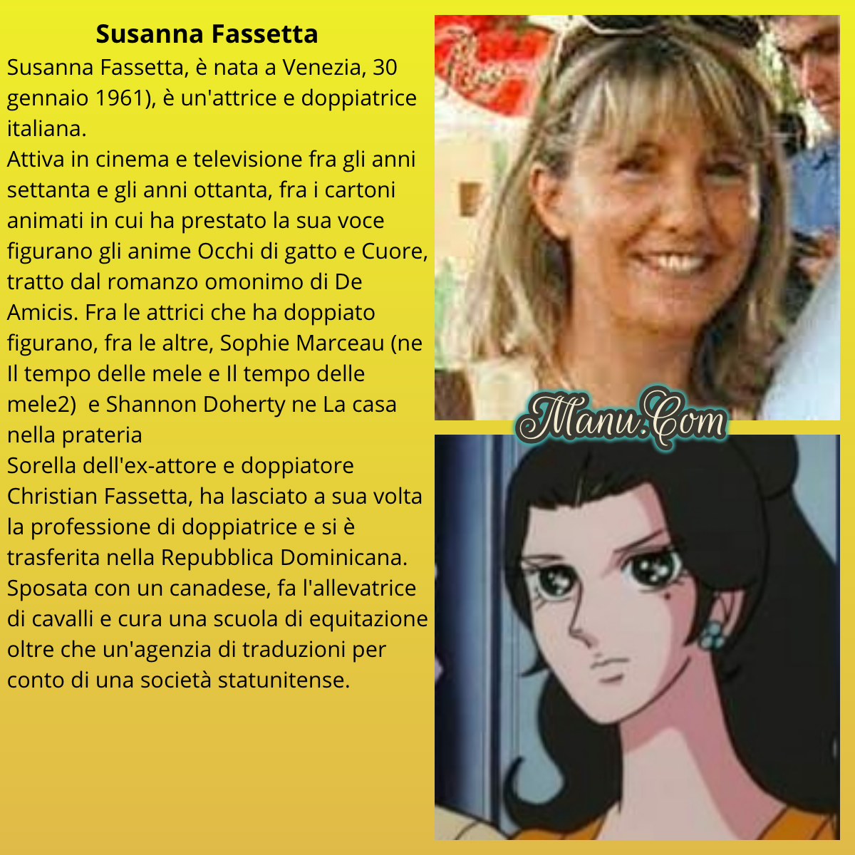 I DOPPIATORI DI LADY OSCAR: SUSANNA FASSETTA