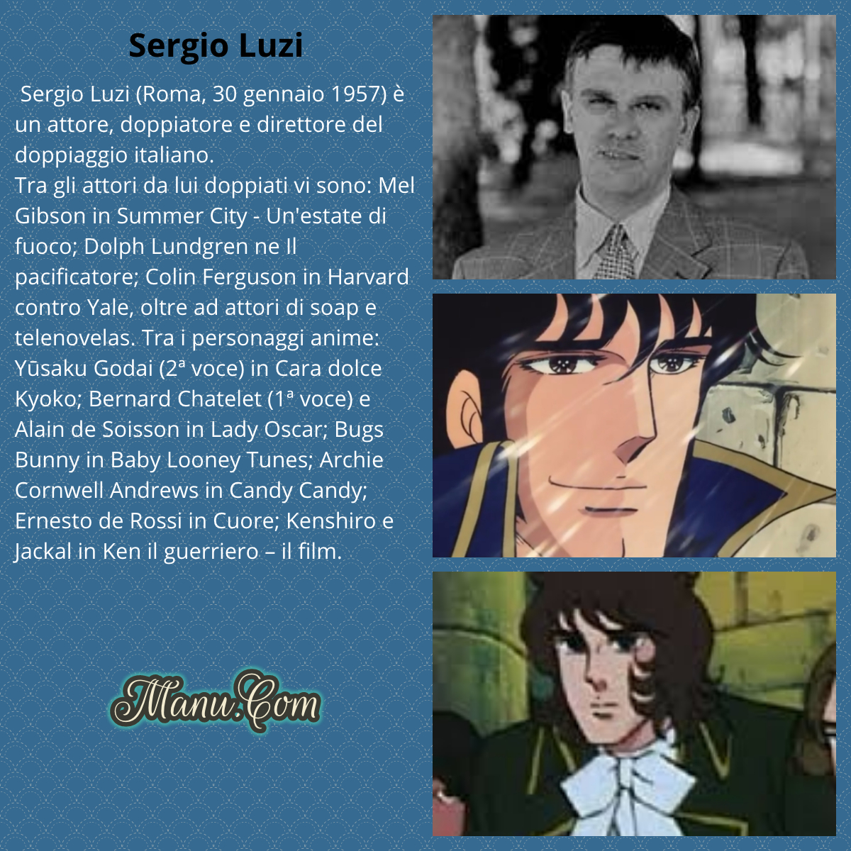 I DOPPIATORI DI LADY OSCAR: SERGIO LUZI