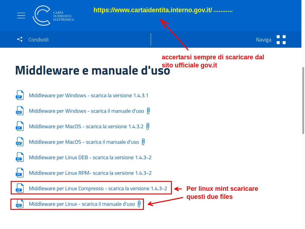 Configurare il lettore RFID per la CIE su linux