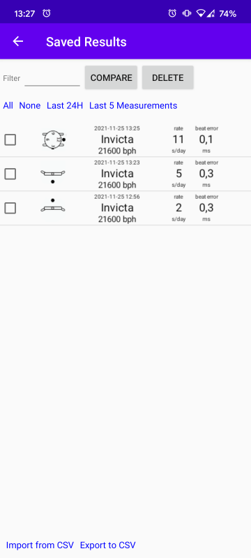 Watch Accuracy Meter - App per orologi meccanici