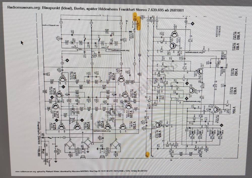 (1486) BLAUPUNKT Frankfurt autoradio