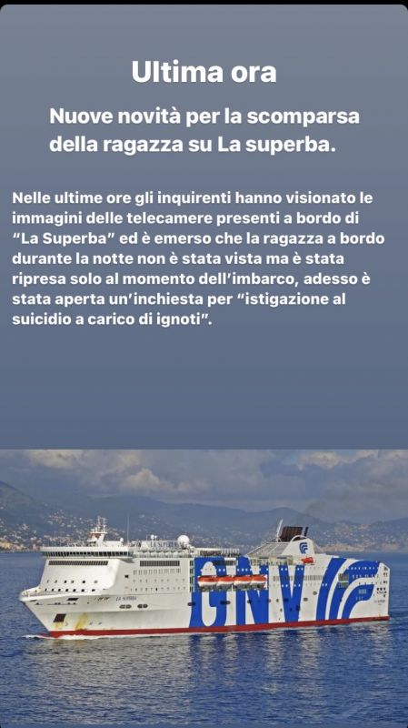 Nuove novità per la scomparsa della ragazza su La superba.