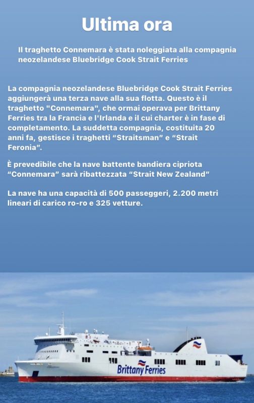 Il traghetto Connemara è stata noleggiata alla compagnia neozelandese ...
