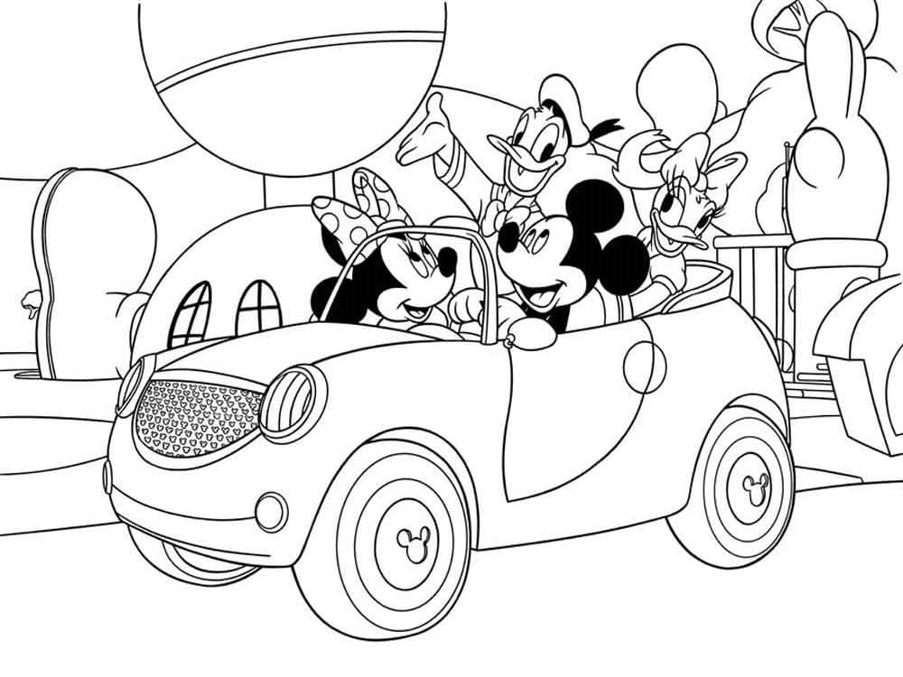 DISEGNI CON TOPOLINO E MINNI DA STAMPARE E COLORARE GRATIS