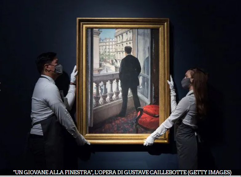 Battuto all'asta "Un giovane alla finestra" di Gustave Caillebotte