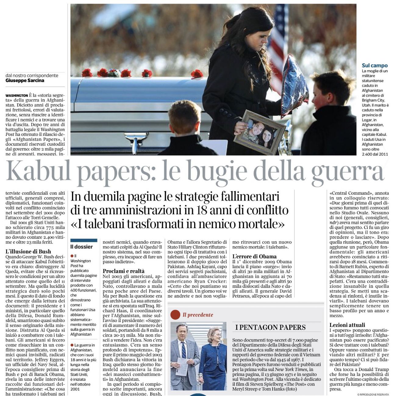 Kabul Afghanistan papers, le bugie della guerra