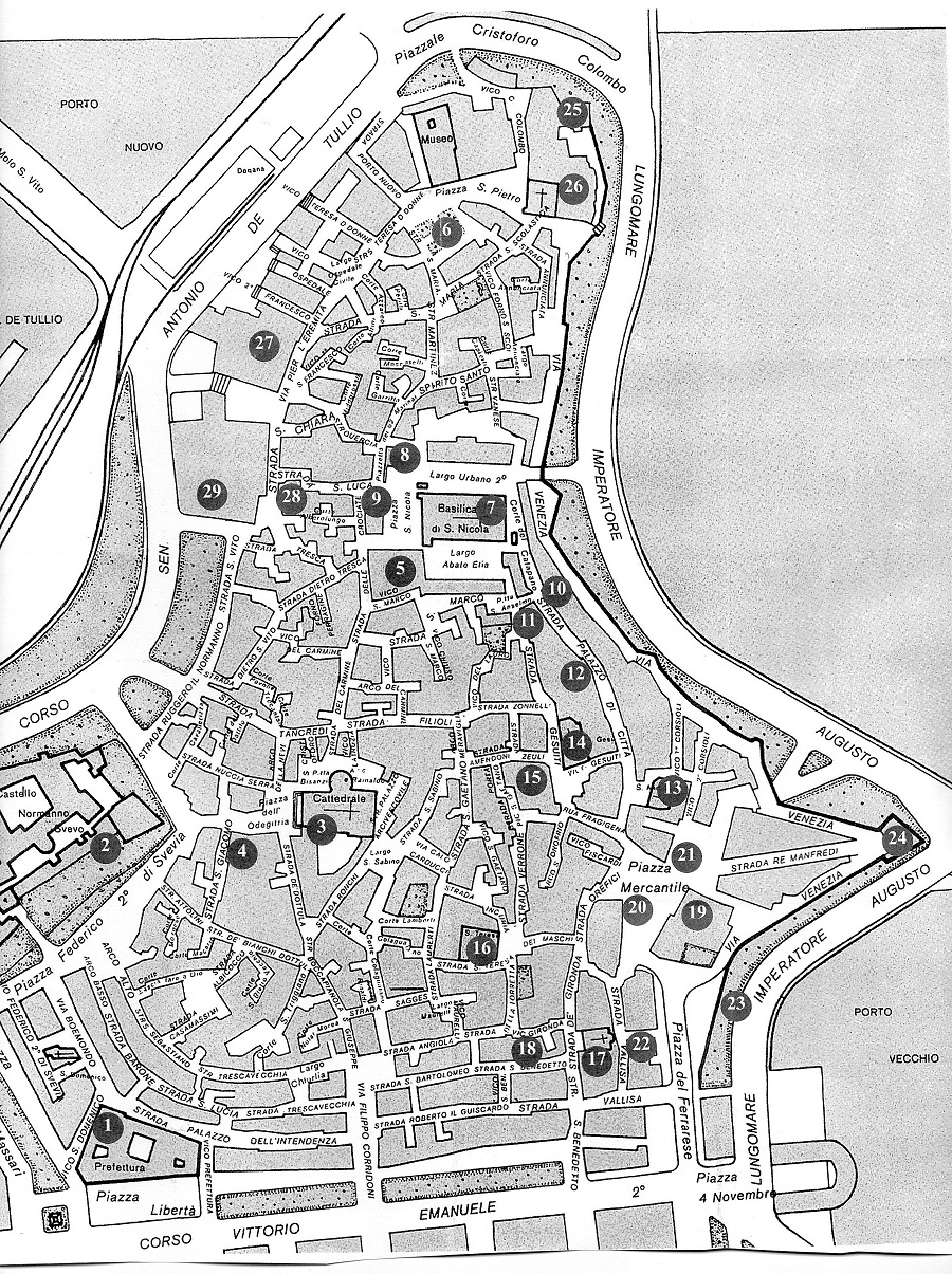 BARI VECCHIA :MAPPA COMPLETA