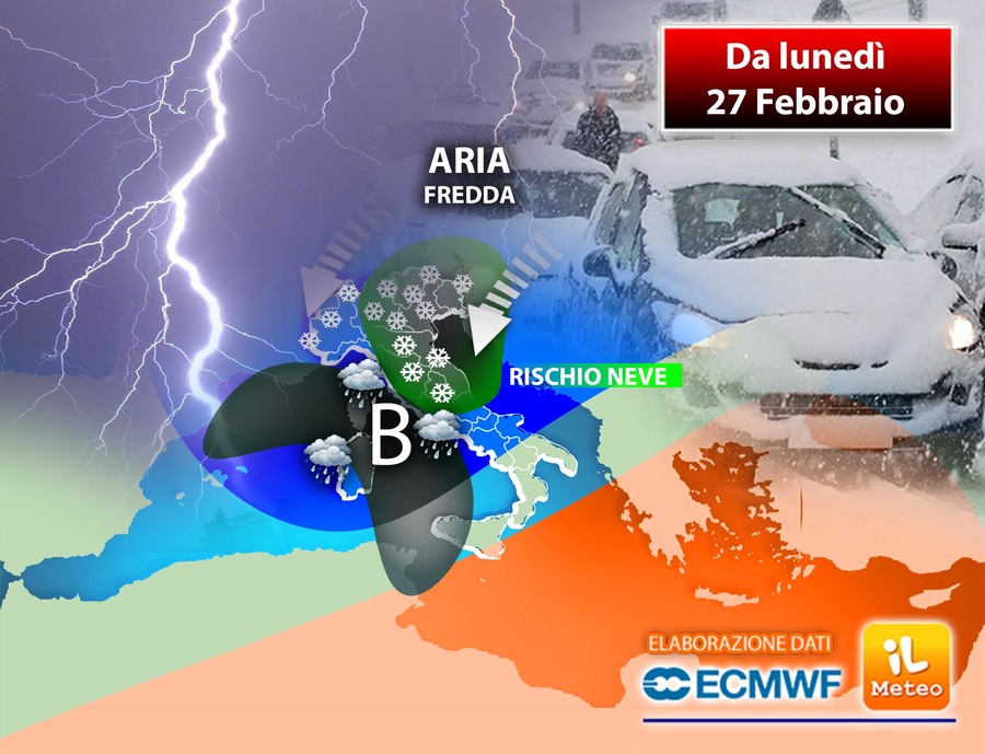 CICLONE di NEVE minaccia l'Italia...